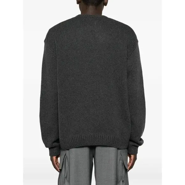 A.p.c. Wool Intarsia-knit Logo Jumper - Gray
