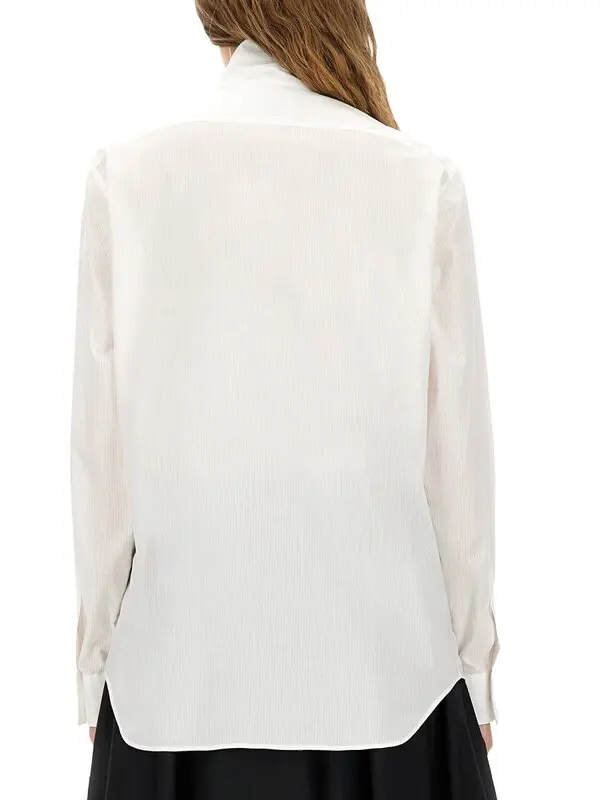 Moschino Cotton Poplin Jacquard Shirt - White