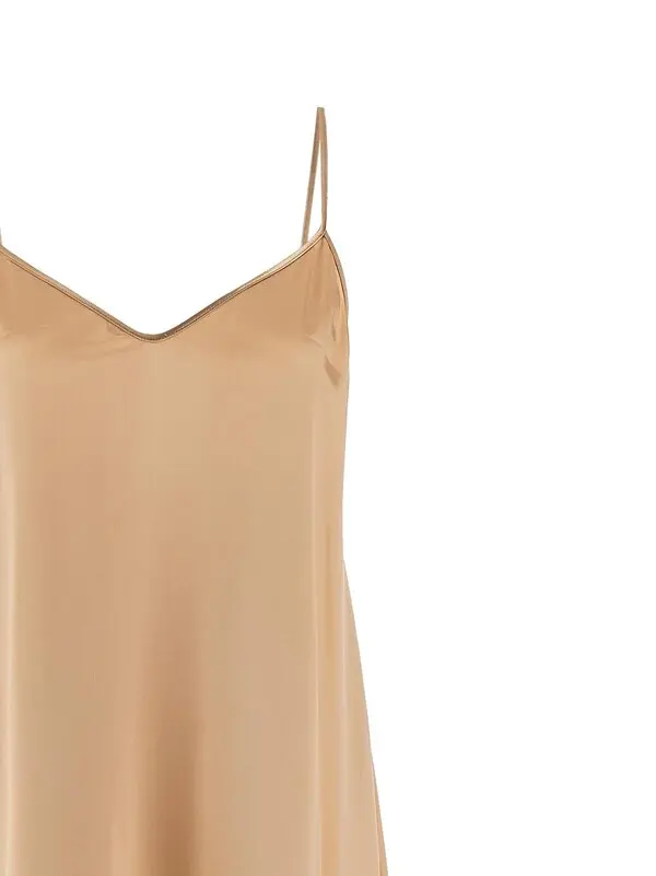 FERRAGAMO Viscose Maxi Slip Dress - Cream