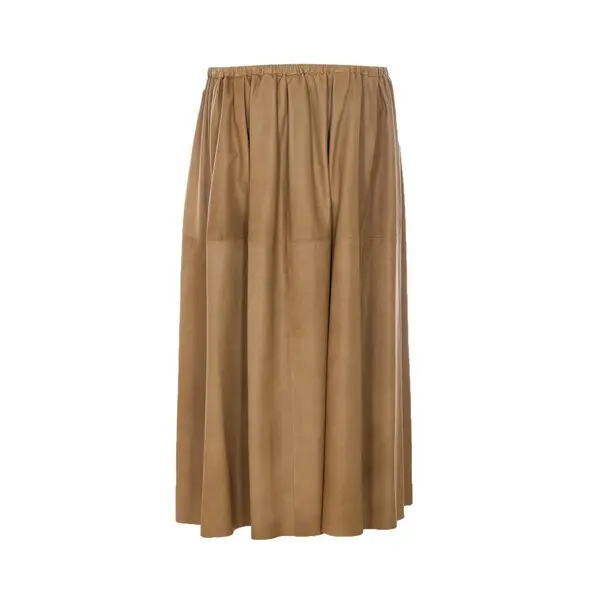 Auralee Fine Baby Calf Leather Skirt - Cream