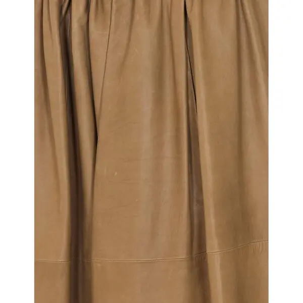 Auralee Fine Baby Calf Leather Skirt - Cream