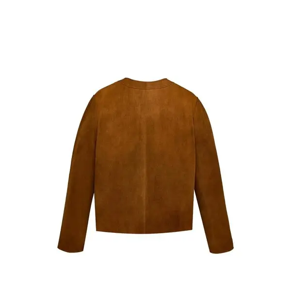 Saint Laurent Suede Short Jacket - Brown