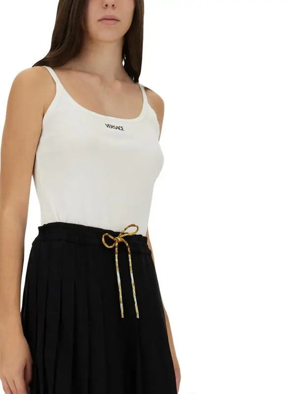 Versace Tops With Logo - White