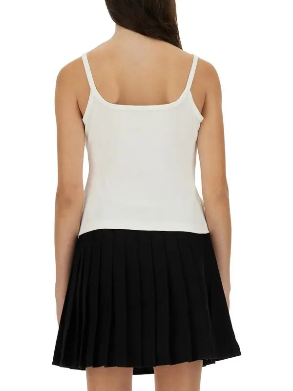 Versace Cotton Blend Tank Top - White