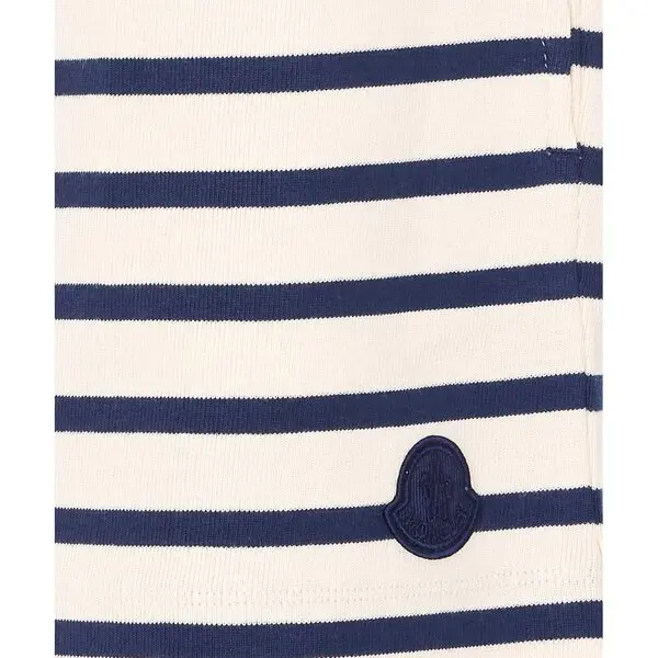 Moncler Logo Striped Shorts - Blue