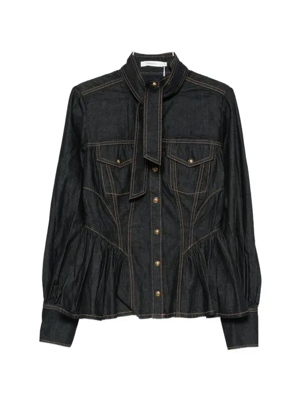 Zimmermann Denim Cotton Shirt - Multicolor