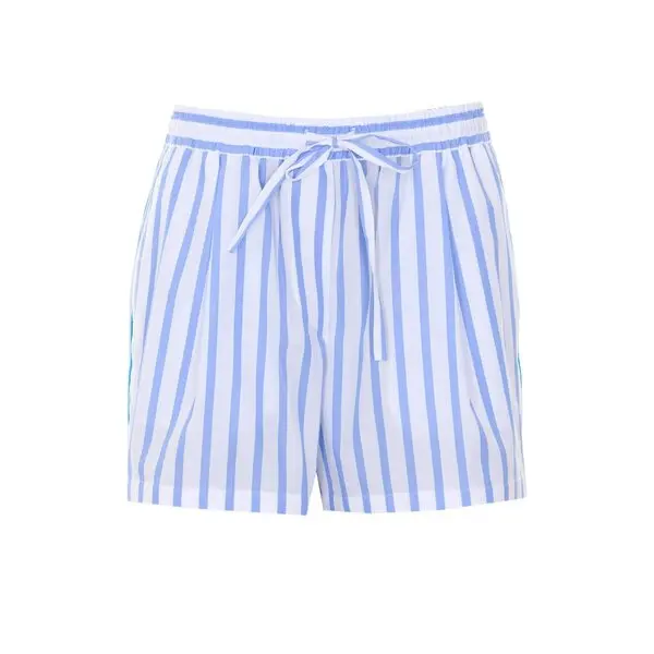 Dolce & Gabbana Striped Poplin Shorts - Blue