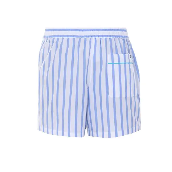 Dolce & Gabbana Striped Poplin Shorts - Blue