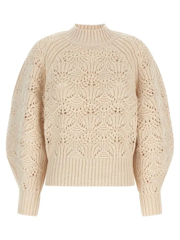 Zimmermann Hypnotic Cable Knit Sweater - Cream