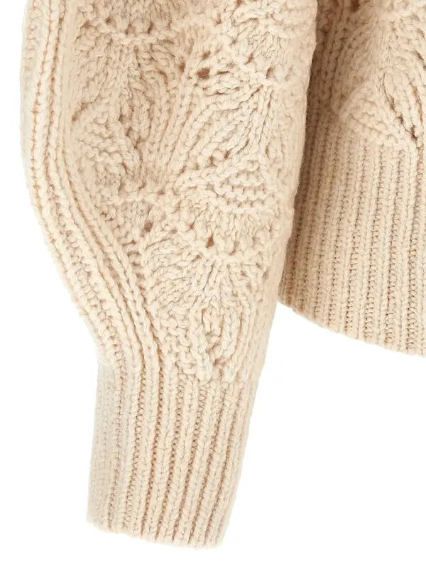 Zimmermann Hypnotic Cable Knit Sweater - Cream