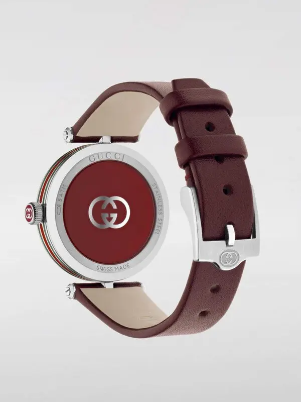 Gucci Jewel Stainless Steel Leather Timepiece