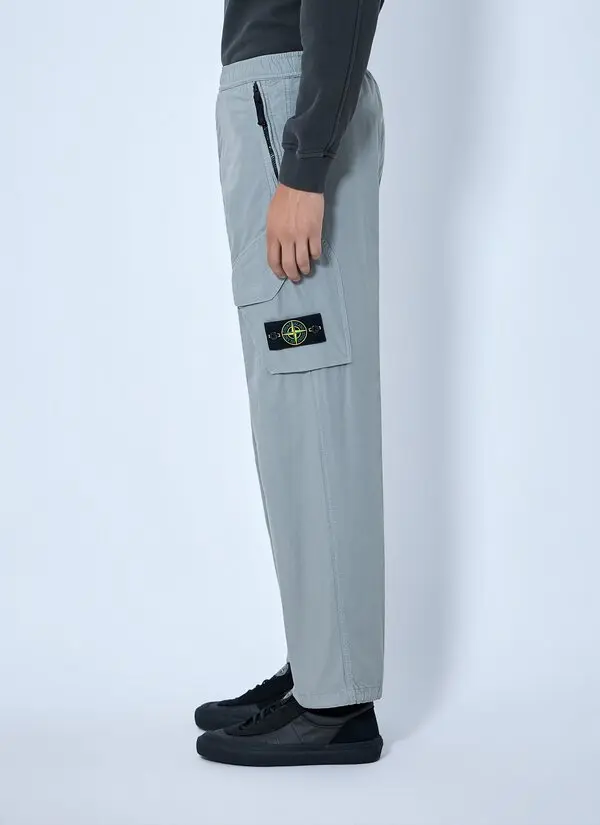 Stone Island Cargo Trousers With Elasticated Waistband