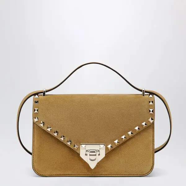 Valentino Garavani Rockstud Havana Small Crossbody Bag - Cream