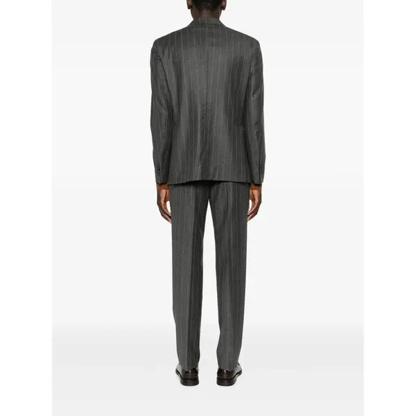 Tagliatore Grey Suits Double Breasted Suits - Gray