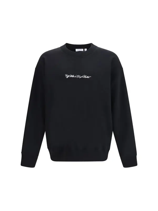 Off-White Script Arrow Crewneck Sweatshirt - Black