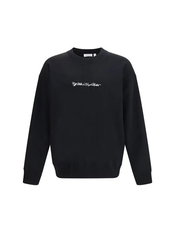 Off-White Script Arrow Crewneck Sweatshirt - Black