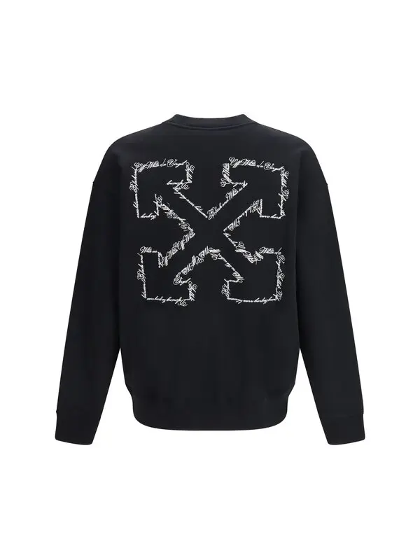 Off-White Script Arrow Crewneck Sweatshirt - Black
