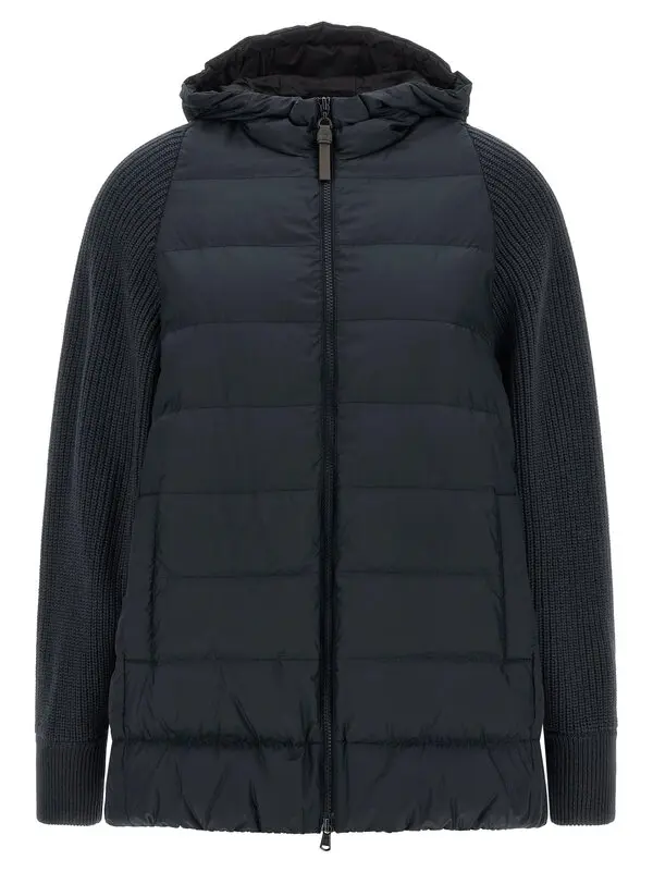 Brunello Cucinelli Shiny Zipper Pull' Down Jacket