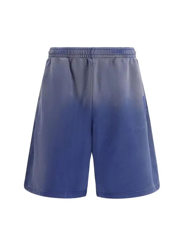 Moschino Bermuda Sweat Shorts With Gradient Effect - Blue