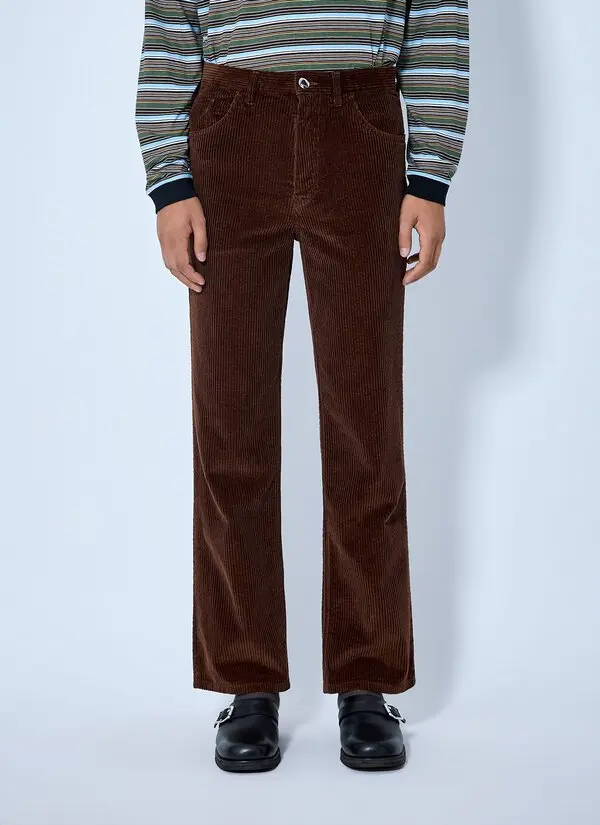 Marni Corduroy Straight-leg Trousers - Brown