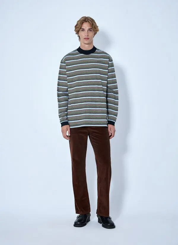 Marni Corduroy Straight-leg Trousers - Brown