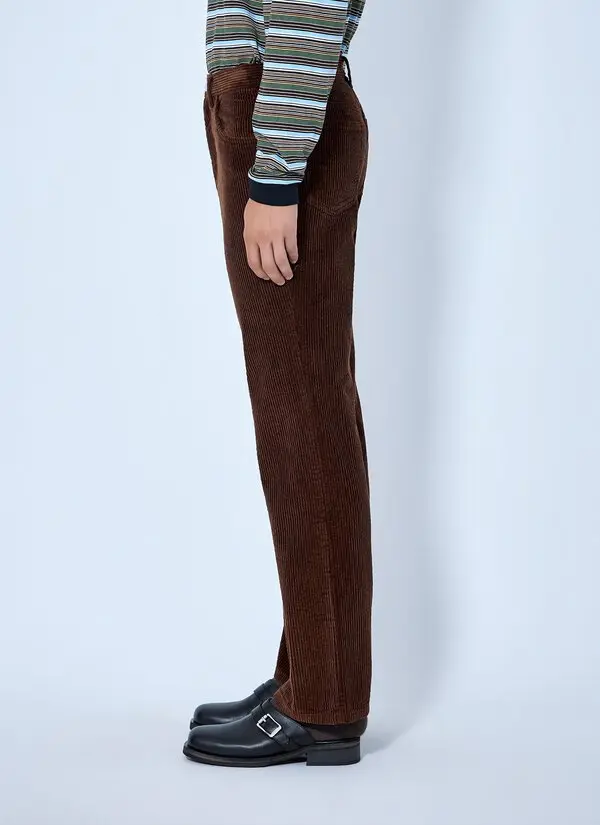 Marni Corduroy Straight-leg Trousers - Brown