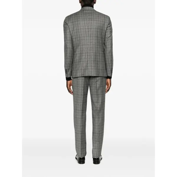 Tagliatore Grey Suits Double Breasted Suits