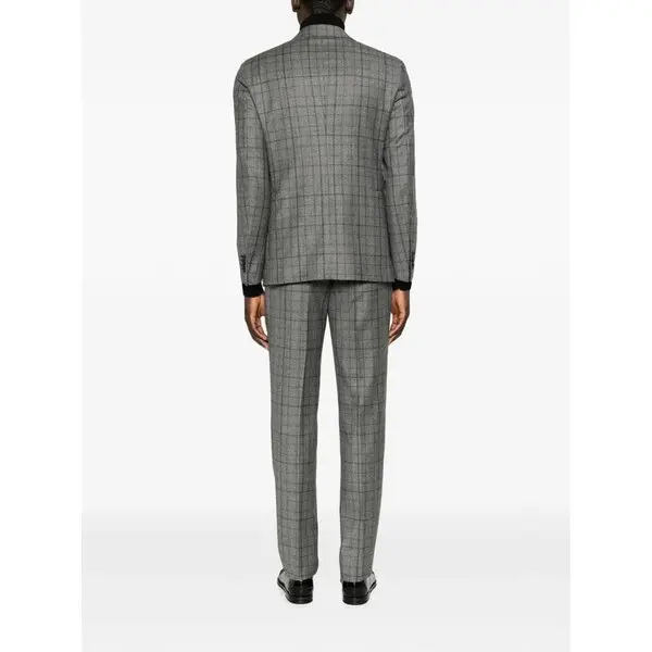Tagliatore Grey Suits Double Breasted Suits