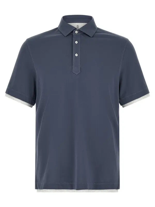 Brunello Cucinelli Double Layer Polo Shirt