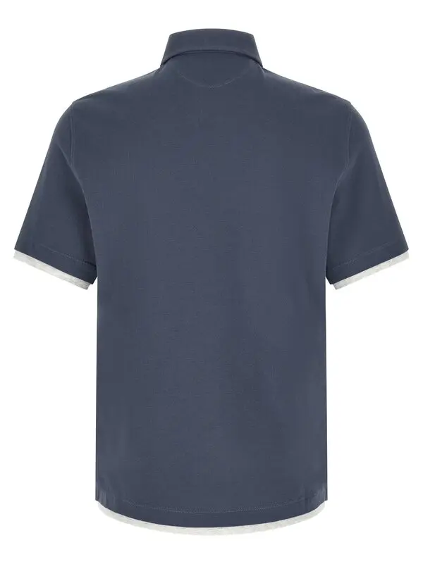 Brunello Cucinelli Double Layer Polo Shirt