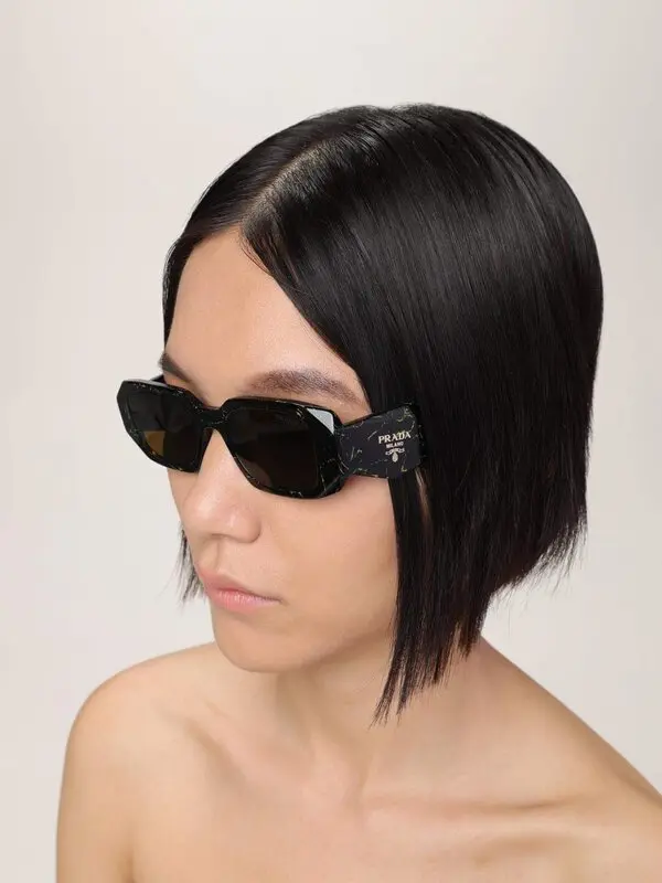 Prada Acetate Sunglasses With Logo