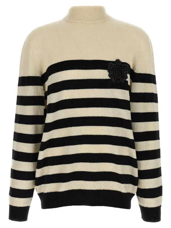 Balmain Striped Wool And Cashmere Sweater - Multicolor