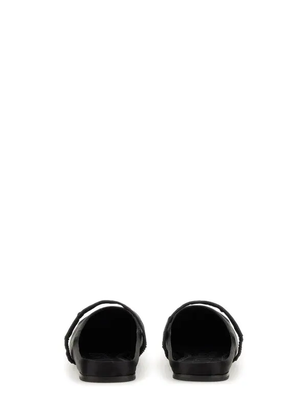 Marni Ballerina Sabot Little Bow - Black