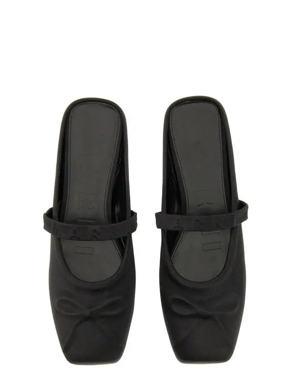 Marni Ballerina Sabot Little Bow - Black