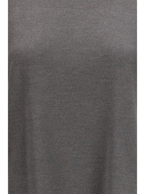 Brunello Cucinelli Cashmere Glitter T-shirt - Gray