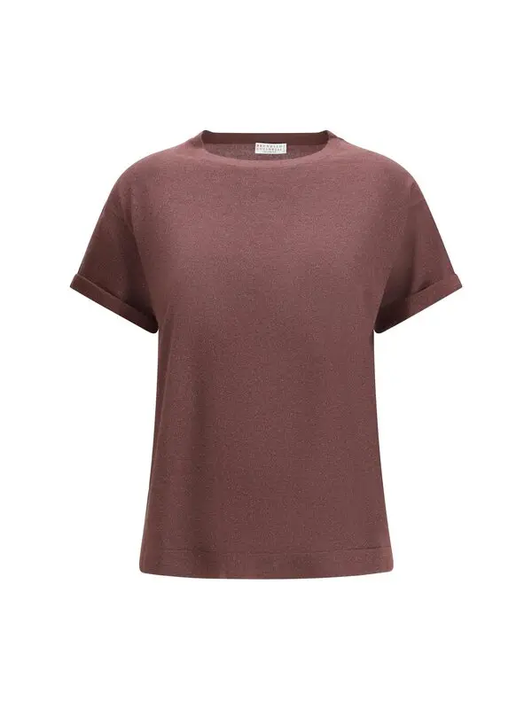 Brunello Cucinelli Cashmere Glitter T-shirt - Multicolor