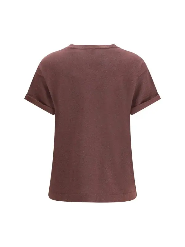 Brunello Cucinelli Cashmere Glitter T-shirt - Multicolor