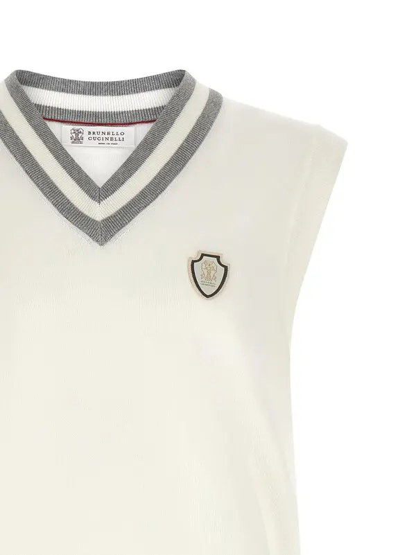 Brunello Cucinelli Logo Patch Vest