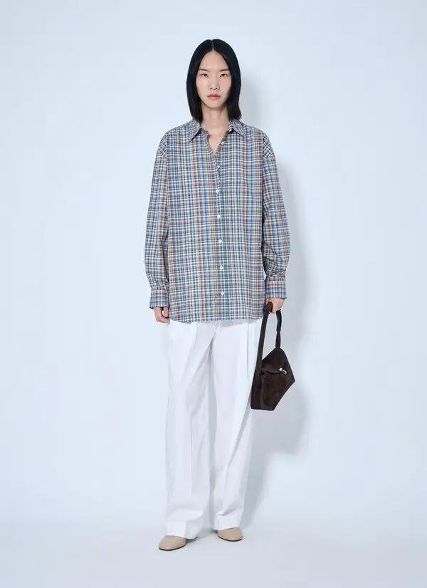 TOTEME Classic Check Cotton Poplin Shirt - Multicolor