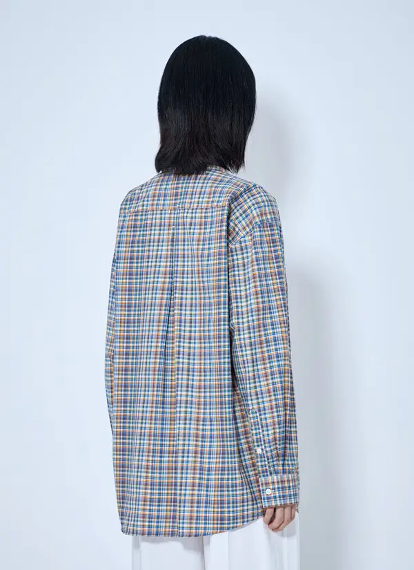TOTEME Classic Check Cotton Poplin Shirt - Multicolor