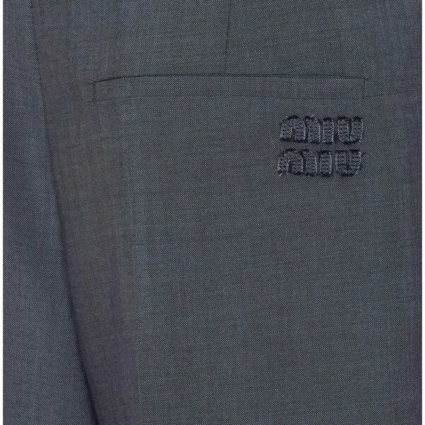 Miu Miu Straight-leg Logo Pants