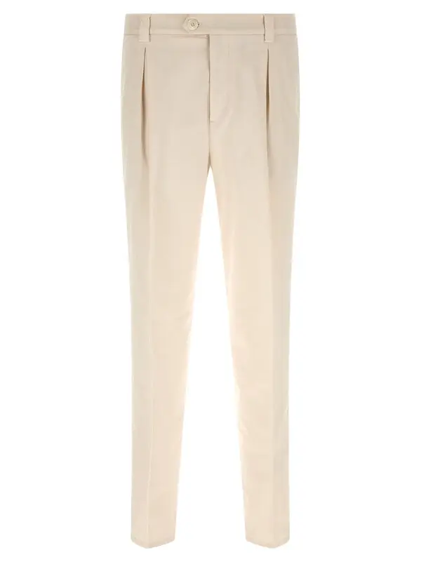 Brunello Cucinelli American Pima Cotton Pants - White