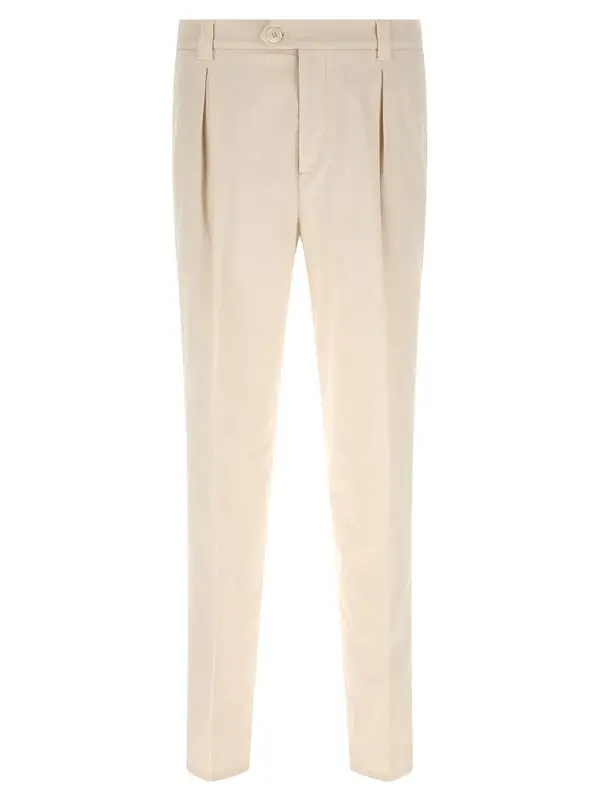 Brunello Cucinelli American Pima Cotton Pants - White