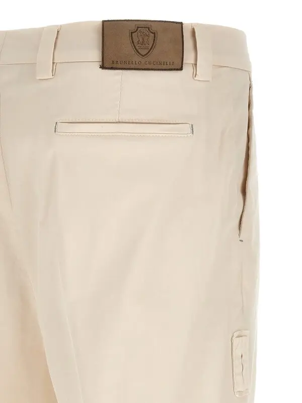 Brunello Cucinelli American Pima Cotton Pants - White