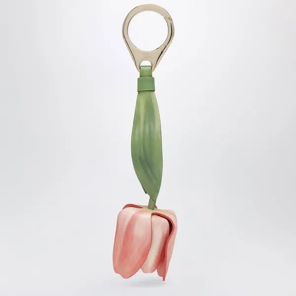 CHRISTIAN LOUBOUTIN Leather Bag Charm In The Shape Of A Tulip - Multicolor