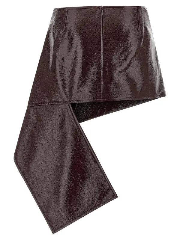 COURREGES Fold Vinyl Mini Skirt - Multicolor