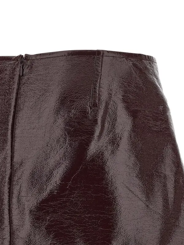 COURREGES Fold Vinyl Mini Skirt - Multicolor