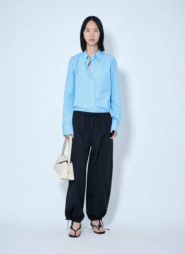 TOTEME Striped Poplin Shirt - Blue