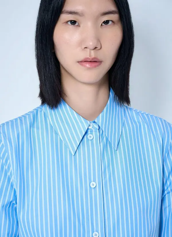 TOTEME Striped Poplin Shirt - Blue