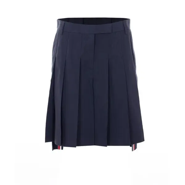 Thom Browne Logo Pleated Skirt